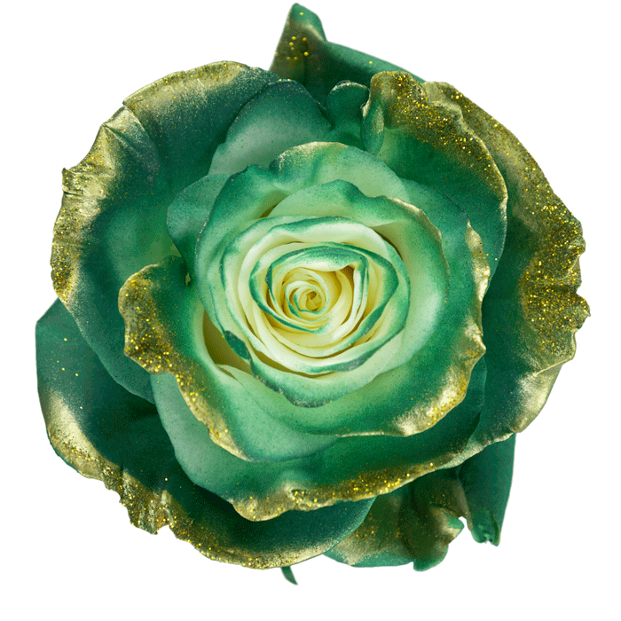 Dark Green, Gold and Glitter - Mystic Flowers